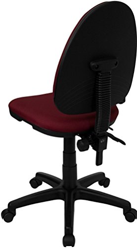 Flash Furniture Mid-Back Burgundy Fabric Multifunction Swivel Ergonomic Task Office Chair with Adjustable Lumbar Support