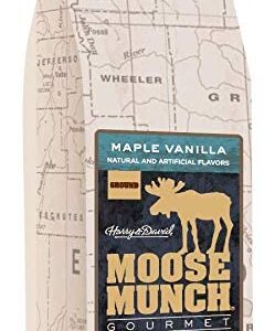 Moose Munch Gourmet Ground Coffee by Harry & David, 12 oz bag (Maple Vanilla)