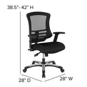 Flash Furniture High Back Black Mesh Multifunction Executive Swivel Ergonomic Office Chair with Molded Foam Seat and Adjustable Arms