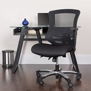 Flash Furniture High Back Black Mesh Multifunction Executive Swivel Ergonomic Office Chair with Molded Foam Seat and Adjustable Arms