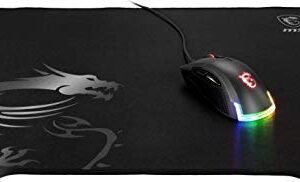 MSI Agility GD30 - Gaming Mouse Pad, Silk Gaming Fabric Surface, Soft Seamed Edges, Anti-Slip Base - 450 x 400 x 3 mm