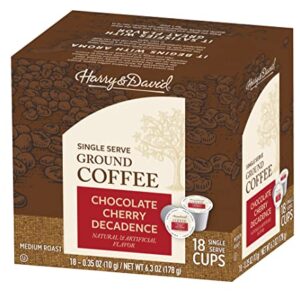 Harry & David Single Serve Coffee, Chocolate Cherry Decadence, 18 count box