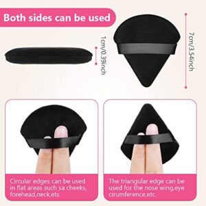 Ainiv 9PCS Powder Puffs, 2.76 inch Pure Cotton Soft Triangle Wedge Makeup Powder Puff for Loose Powder Mineral Powder Body Powder Cotton Velour Cosmetic Foundation Sponge Makeup Tool