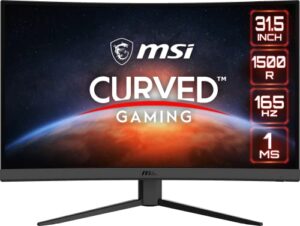 msi g32cq4, 32″ gaming monitor, 2560 x 1440 (qhd), va, 165hz, freesync, hdmi, displayport, tilt