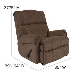 Flash Furniture Contemporary Kelly Bark Super Soft Microfiber Rocker Recliner