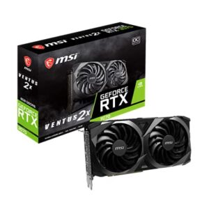 MSI Gaming GeForce RTX 3070 LHR 8GB GDRR6 256-Bit HDMI/DP Nvlink Torx Fan 2 Ampere Architecture OC Graphics Card (Ventus 2X)