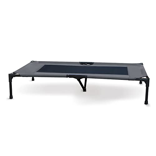 K&H PET PRODUCTS Elevated Cooling Outdoor Dog Bed Portable Raised Dog Cot Charcoal/Black X-Large 32 X 50 X 9 Inches