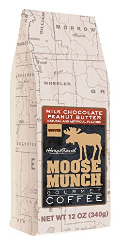 Moose Munch Coffee by Harry & David, Milk Chocolate Peanut Butter, 12 oz bag