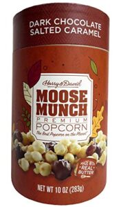 harry & david moose munch dark chocolate salted caramel premium popcorn 10oz canister