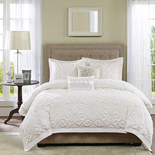 Harbor House Cotton Comforter Set - Trendy Tufted Textured Design, All Season Down Alternative Cozy Bedding with Matching Shams, Suzanna Ivory King/Cal King(110"x96") 3 Piece