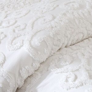 Harbor House Cotton Comforter Set - Trendy Tufted Textured Design, All Season Down Alternative Cozy Bedding with Matching Shams, Suzanna Ivory King/Cal King(110"x96") 3 Piece