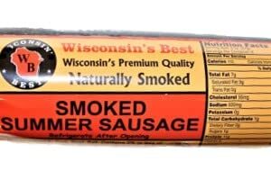 WISCONSIN CHEESE COMPANY'S - Specialty Cheese Block Sampler & Sausage Gift Box - 5-4oz. Cheese Blocks: Smoked Cheddar Cheese, Gouda Cheese, Swiss Cheese, Cheddar Salami Cheese, Tomato Basil Cheddar Cheese & 1-12oz. Original Summer Sausage. The Perfect Che