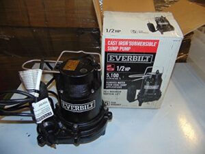 everbilt 1/2 hp cast iron sump pump