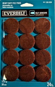 1-1/2 in. brown heavy-duty self-adhesive felt pads (24-pack)