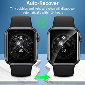 Uyiton 8Pack for Apple Watch Series 8/7 Screen Protector 45mm, Military-Grade Replacement TPU Film [Not Glass] iWatch Protector Anti Scratch Fingerprint Bubble Free High Touch Screen Protection Clear