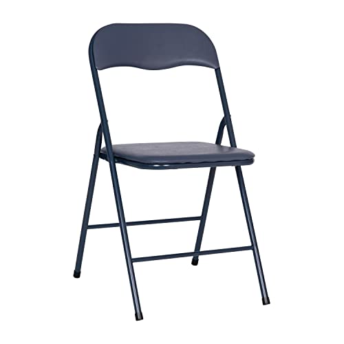 Flash Furniture 5 Piece Navy Folding Card Table and Chair Set