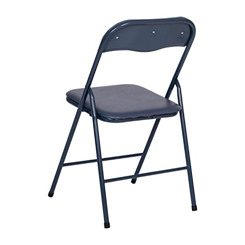 Flash Furniture 5 Piece Navy Folding Card Table and Chair Set