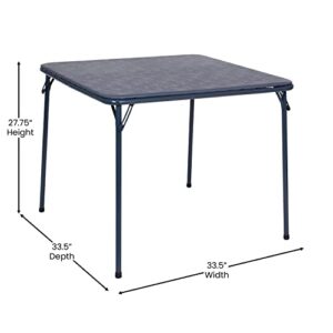 Flash Furniture 5 Piece Navy Folding Card Table and Chair Set