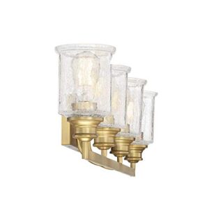 Savoy House 8-1972-4-322 Hampton Warm Brass 4-Light Bathroom Vanity Light (32" W x 9" H)