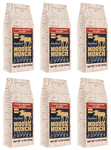 Moose Munch Gourmet Ground Coffee by Harry & David, 6/12 oz bags (Maple Brown Sugar)