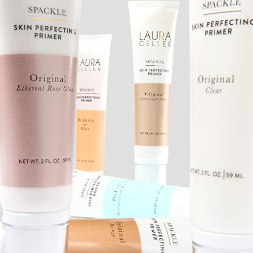 LAURA GELLER NEW YORK Spackle Super-Size - Champagne Glow - 2 Fl Oz - Skin Perfecting Primer Makeup with Hyaluronic Acid - Long-Wear Foundation Face Primer