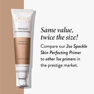 LAURA GELLER NEW YORK Spackle Super-Size - Champagne Glow - 2 Fl Oz - Skin Perfecting Primer Makeup with Hyaluronic Acid - Long-Wear Foundation Face Primer