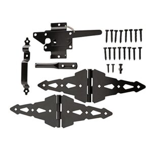 everbilt black post latch set