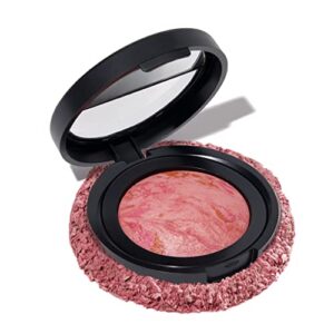 laura geller new york baked blush-n-brighten marbleized blush- pink buttercream creamy lightweight natural finish