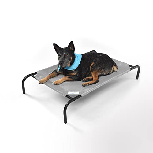 Coolaroo The Original Cooling Elevated Pet Bed, Grey, Medium