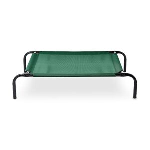 Amazon Basics Cooling Elevated Pet Bed, Small (36 x 22 x 7.5 Inches), Green