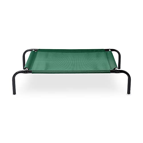 Amazon Basics Cooling Elevated Pet Bed, Small (36 x 22 x 7.5 Inches), Green