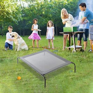 Elevated Dog Bed, Western Home Raised Dog Bed Cot for Large Medium Small Dogs, Portable Pet Cot for Indoor and Outdoor with Breathable Mesh, Durable Frame and Skid-Resistant Feet