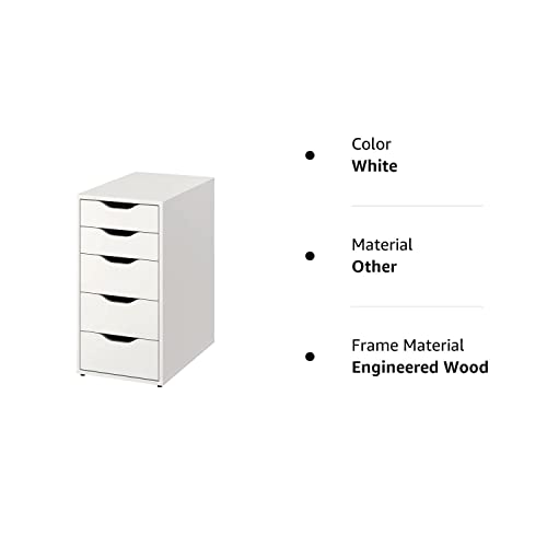 Ikea Drawer Unit, 14 1/8" x 27 1/2", White, Alex 101.928.24