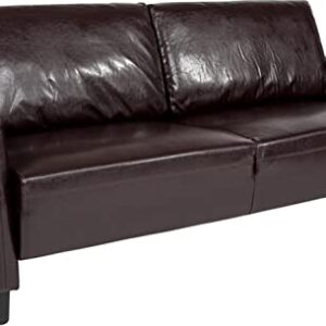 Flash Furniture Living Room Furniture, Brown LeatherSoft 35"H x 71.5"W x 30.5"D