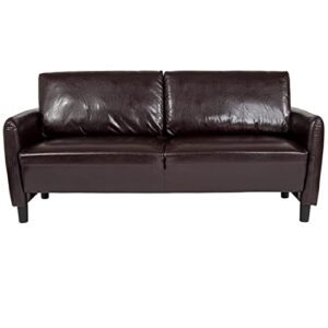 Flash Furniture Living Room Furniture, Brown LeatherSoft 35"H x 71.5"W x 30.5"D