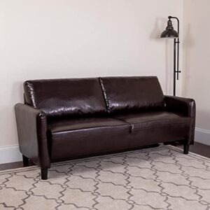 Flash Furniture Living Room Furniture, Brown LeatherSoft 35"H x 71.5"W x 30.5"D