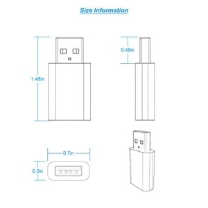 USB C Female to USB A Male Adapter,Compatible with Apple MagSafe Watch 7/8 to USB Wall Plug,Type-C to A Charger Cable Converter for iPhone 14 13 12 Mini Pro Max,iPad,Galaxy Note,Google Pixel 6 5 4XL