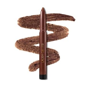 laura geller new york kajal longwear kohl eyeliner pencil with caffeine, smooth & blendable makeup, dark brown