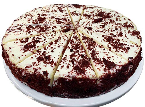 Andy Anand Red Velvet Cheesecake 9" Fresh Made in Traditional Way, Amazing-Delicious-Decadent & Greeting Card, Birthday Valentine, Christmas, Mothers Fathers day, Anniversary Gourmet Food (2 lbs)