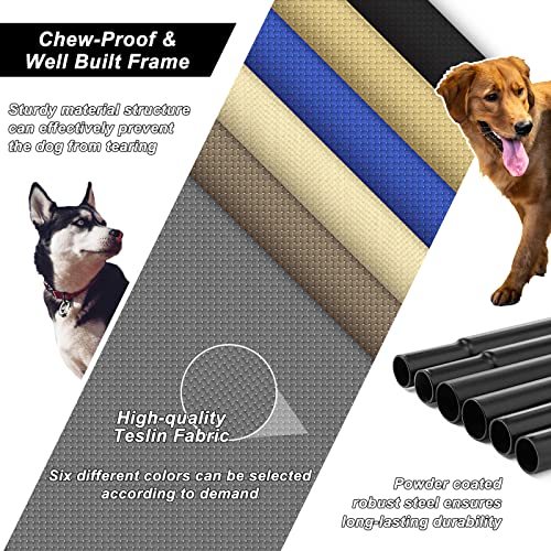 Elevated Dog Bed – Raised Dog Bed for Small Medium Dogs, Outdoor Dog Cot, Portable Pet Beds with No-Slip Feet, Washable & Breathable Mesh, Grey