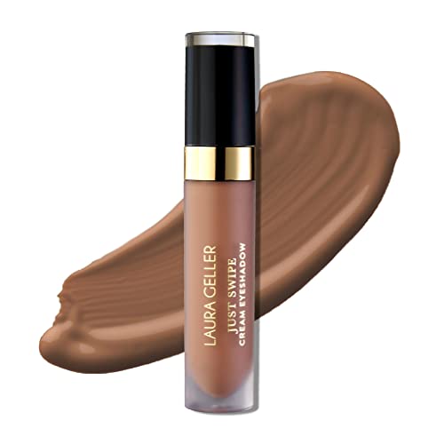 LAURA GELLER Just Swipe Liquid Eyeshadow - Cocoa - Cream-to-Powder - Lightweight Crease-Proof Velvety Color - Long-Lasting Finish