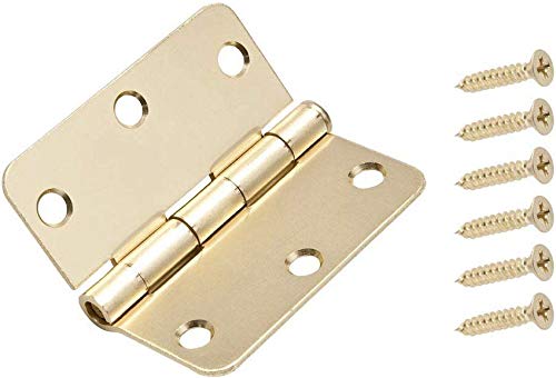 Everbilt 3-1/2 in. Satin Brass 1/4 in. Radius Door Hinge