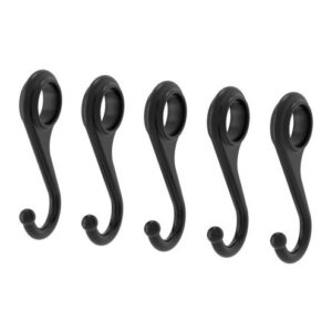 ikea steel hooks 402.019.02, 2.75 inch, pack of 5, black