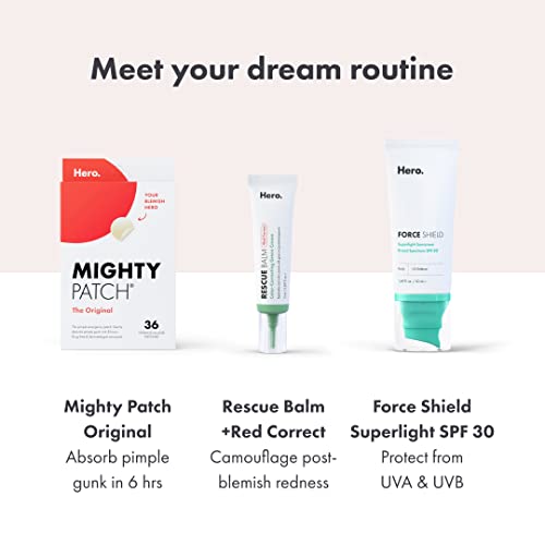 Rescue Balm +Red Correct Post-Blemish Recovery Cream from Hero Cosmetics - Intensive Nourishing and Calming for Dry, Red-Looking Skin After a Blemish - Dermatologist Tested and Vegan-Friendly (0.5 fl oz)