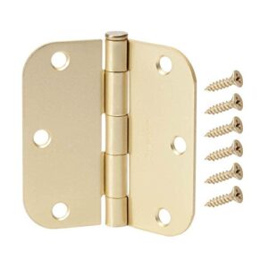 everbilt 3-1/2 in. satin brass 5/8 in. radius door hinges value pack (12-pack)