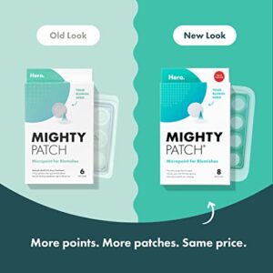 Mighty Patch Micropoint for Blemishes from Hero Cosmetics - Hydrocolloid Acne Spot Treatment Patch for Early Stage Zits and Hidden Pimples, 395 Micropoints (8 Patches)