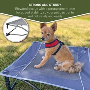 TIMBER RIDGE Folding Pet Bed Cot Mesh Sleep Bed for Dogs Cats Other Small Animals 25" L x 25" W x 8.3" H