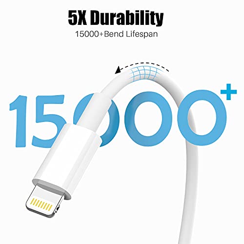 [Apple MFi Certified] iPhone Charger 3 ft 4 Pack, Lightning to USB Cable 3 Foot,Fast iPhone Charging Cables Cord for iPhone 13 Pro Max/12 Mini/11/XR/Xs/X/8/7/6/iPad Pro/Air/Mini-3 Feet White