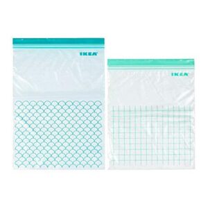 2 sets of ikea istad bags, freezer safe, reusable food storage bags and household storage bags