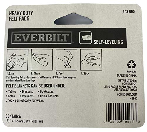 Beige Self-Leveling 1 in. Felt Pads (8-Pack)